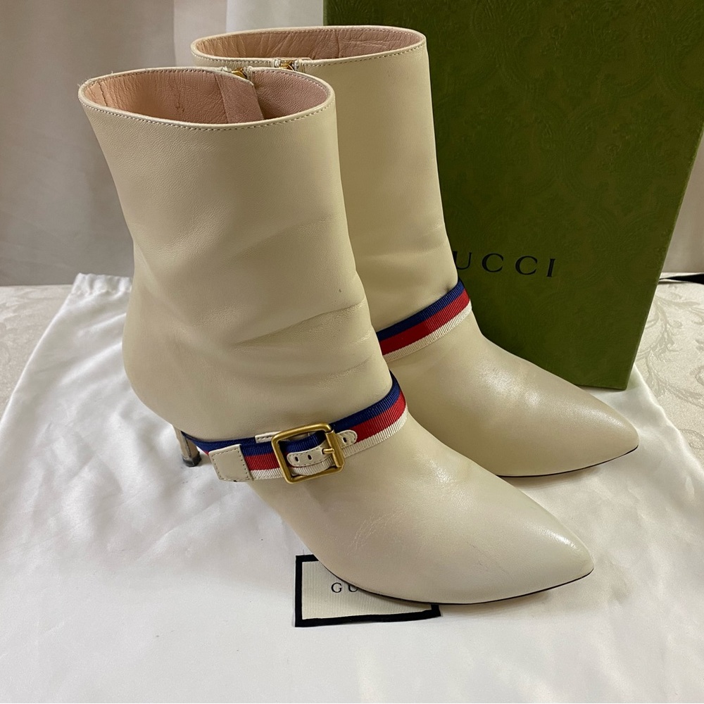 Gucci Sylvie Collection", Ankle Boots , In Box - Gem